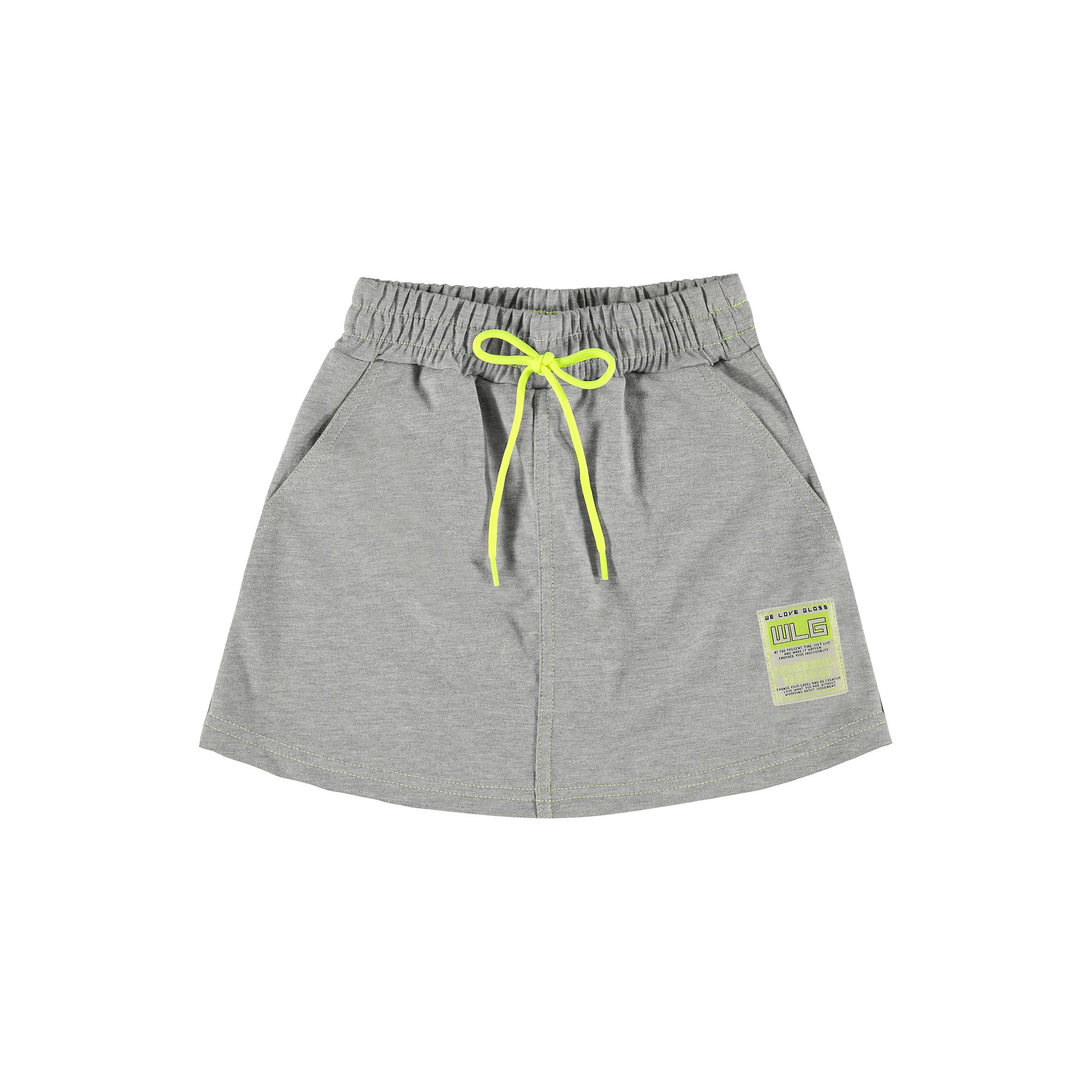 Gloss Short Saia Juvenil Em Molecotton Cinza Vestis